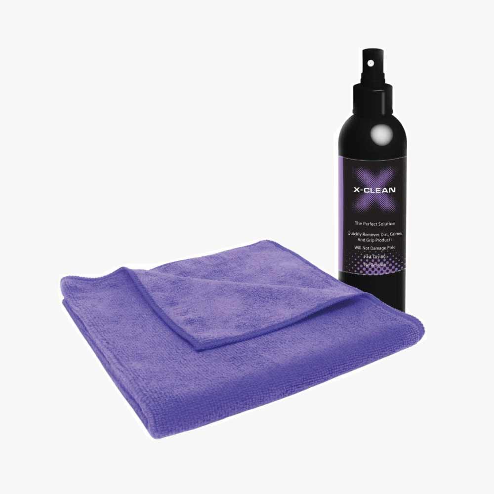 X Pole | X-Clean Spray Cleaner With Cloth | Pole Fitness Dancing Shop
