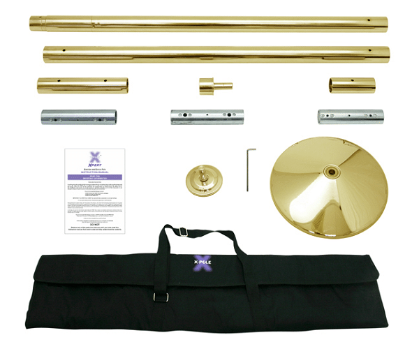Titanium Gold X Pole XPert Dance Pole Kit | The Pole Fitness Dancing Shop