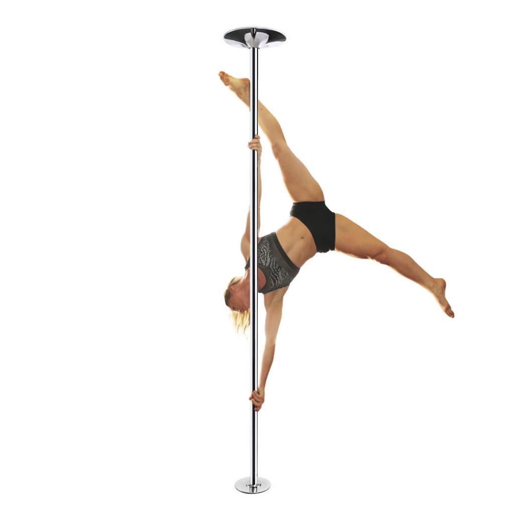 PFD chrome pro quality portable removable spinning pole dancing pole ...
