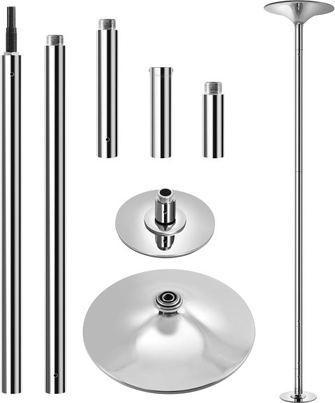 Chrome Portable Removable Dance Pole Home Kit | Video Lessons | Pole ...