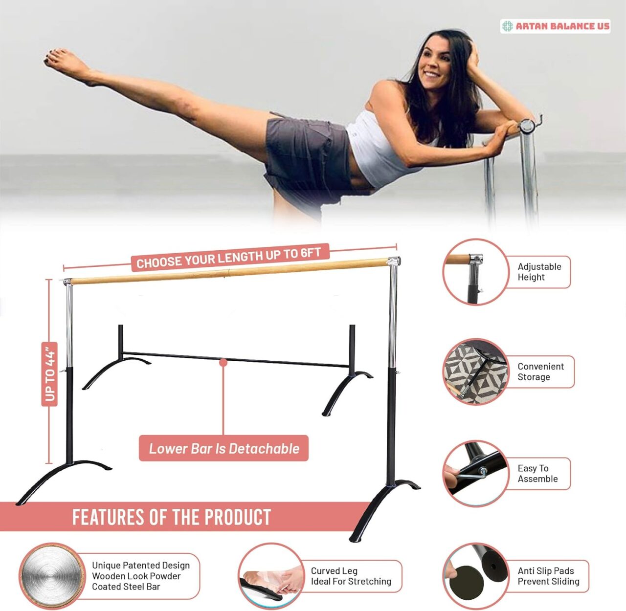 Portable Dance Fitness Bar | Pole Fitness Dancing Shop
